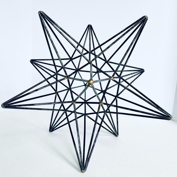 Art | Vintage 3d Metal Start Wirh Gold Accesnts | Poshmark